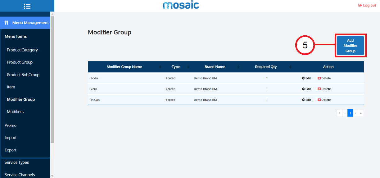 Adding or Updating Modifier Groups