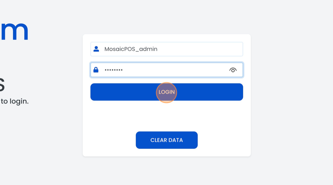 Logging-in to your POS (POS v1.5)