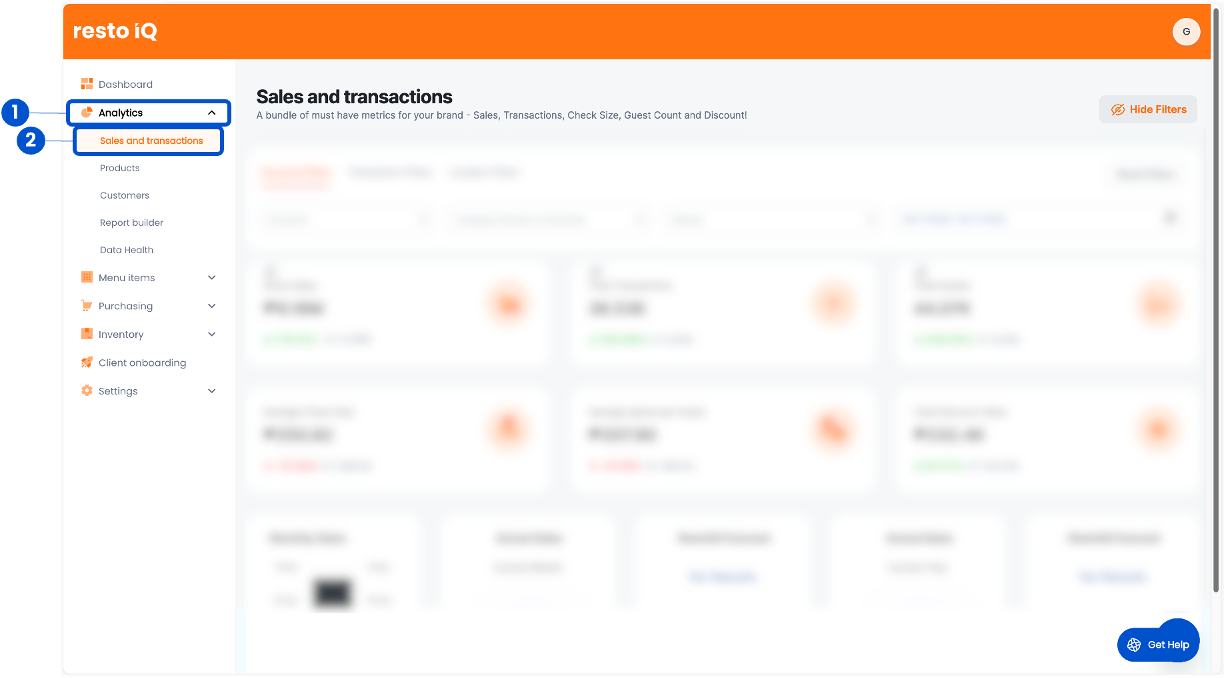 Understanding the Sales & Transactions Dashboard