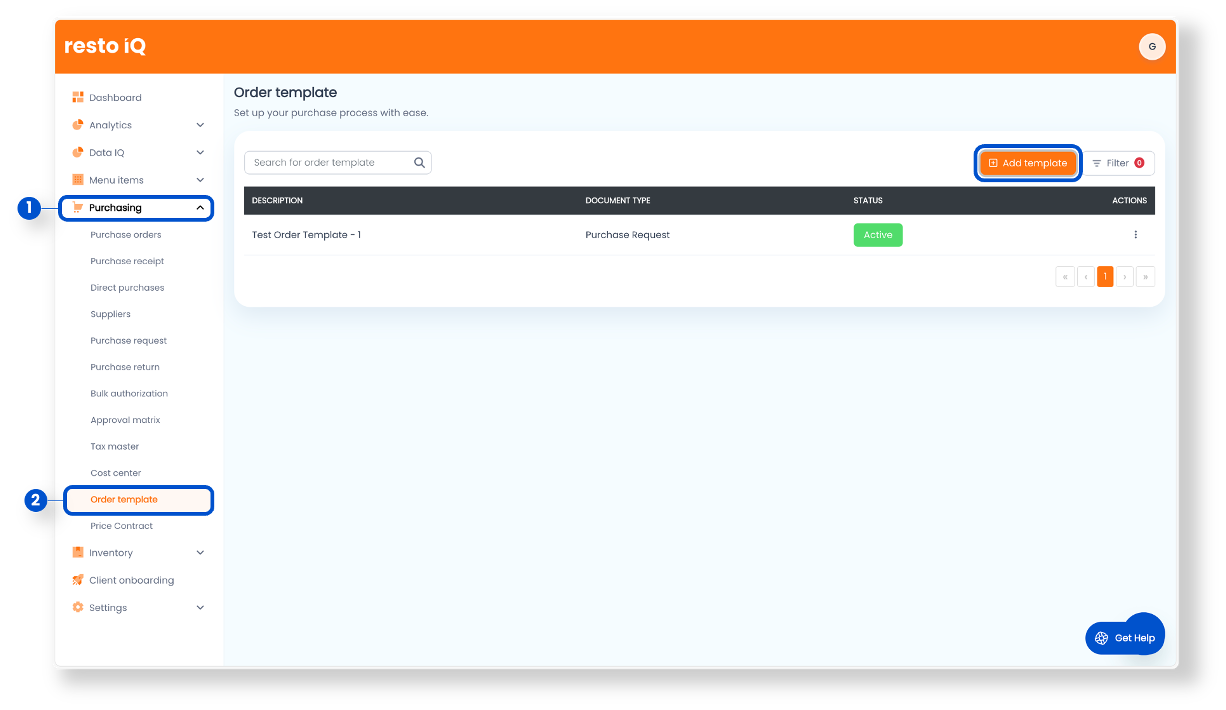 Understanding Order Template